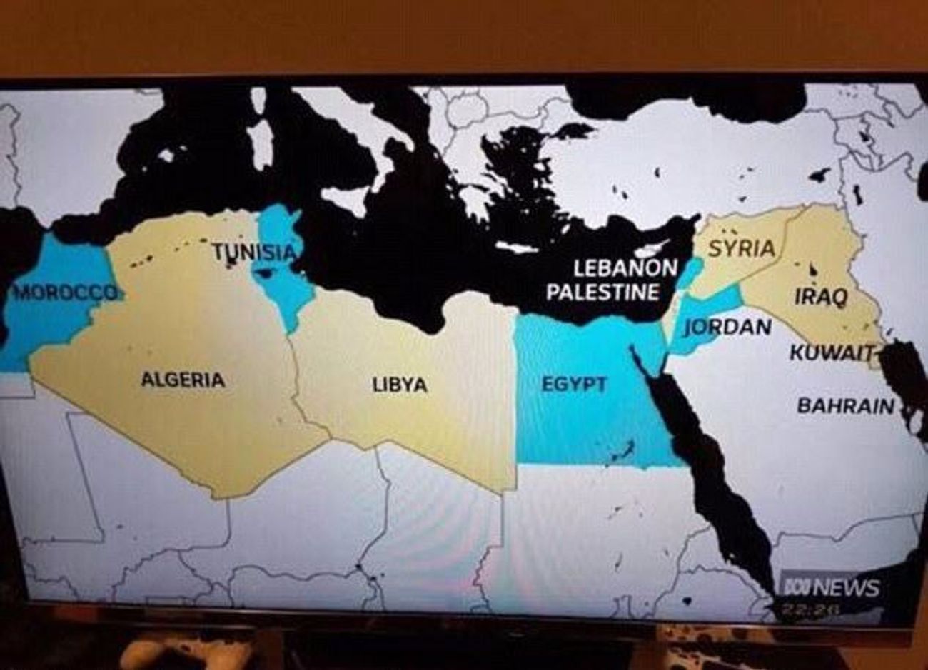 Australian State Media Left Israel Off The Map