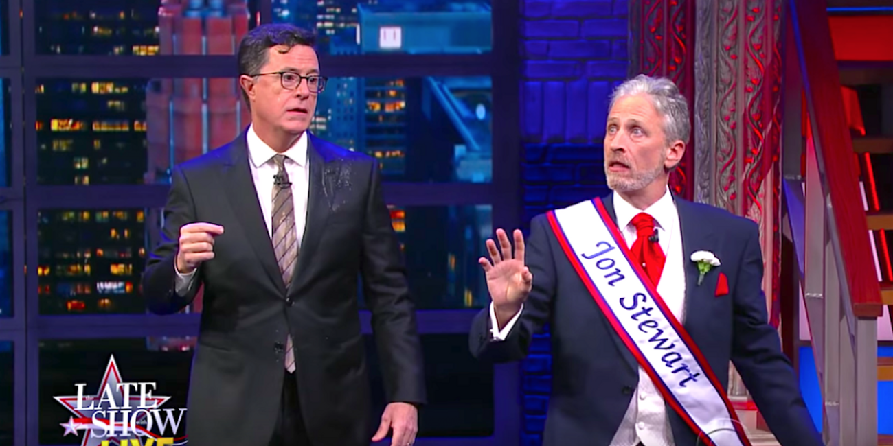 WATCH: Jon Stewart and Stephen Colbert’s Epic Musical Plea to Undecided ...