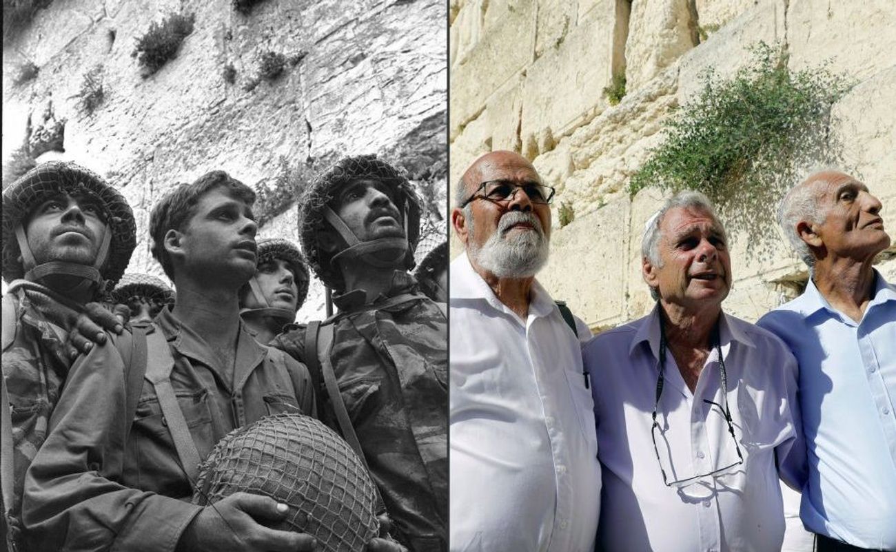 3 Israeli Paratroopers Reenact Famed Western Wall Photo 50 Years Later ...