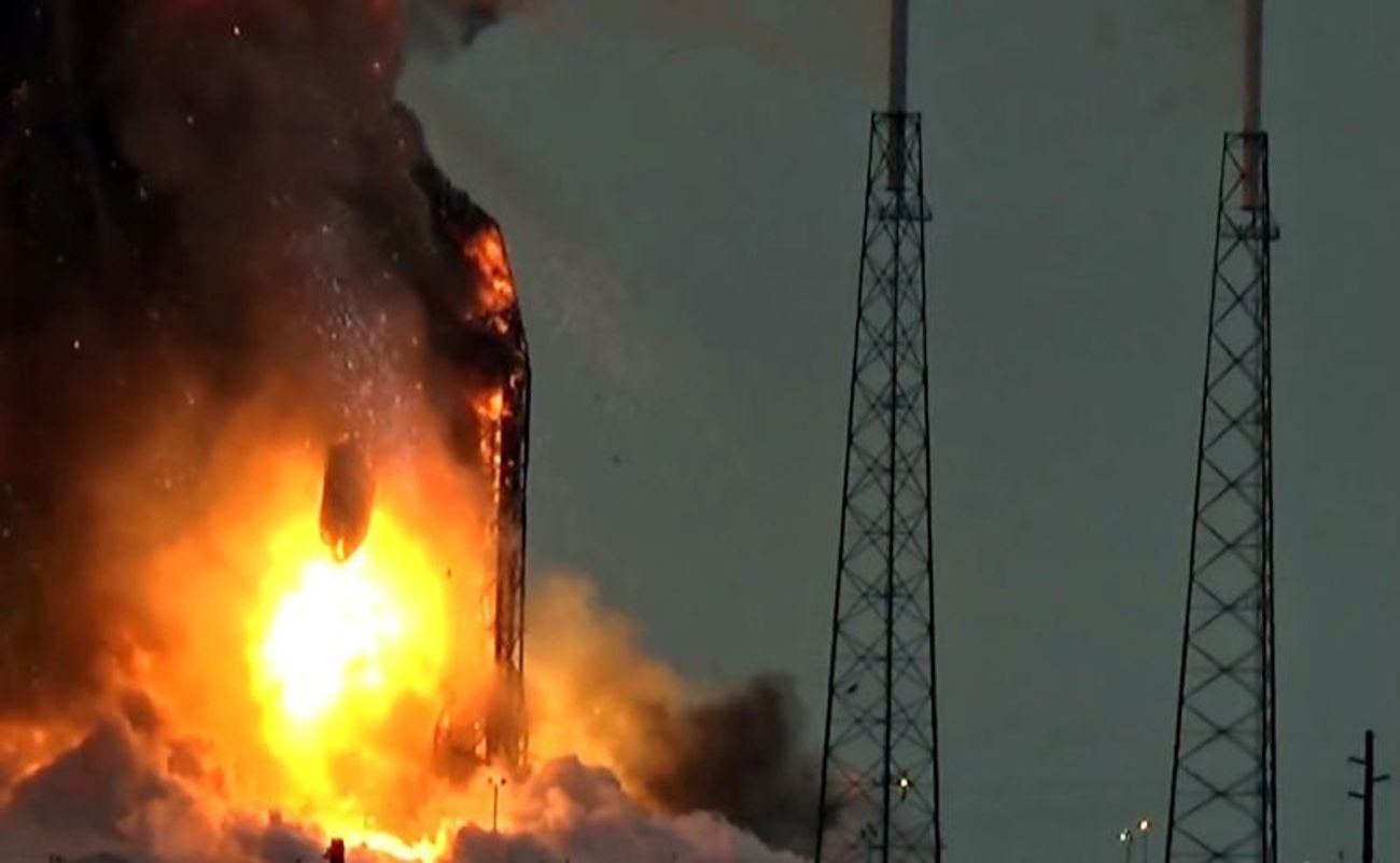Elon Musk SpaceX Rocket Explodes On Launch Pad