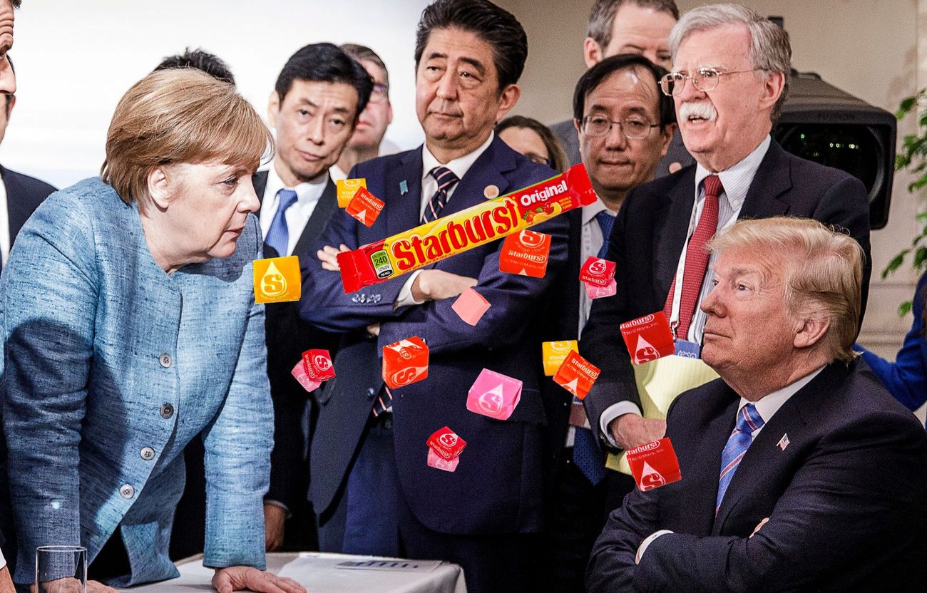 Trump Tossed Starburst At Angela Merkel
