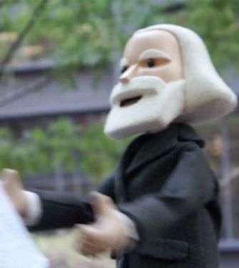 Karl Marx Puppet Visits Occupy Wall Street – The Forward