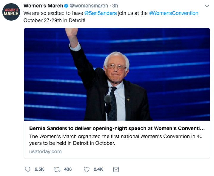 People Are Angry Bernie Sanders Will Open Women’s March – The Forward
