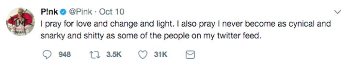 Pink Tweets Nice At Donald Trump — Big Mistake – The Forward